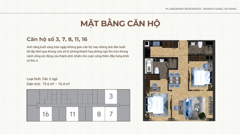 CĂN HỘ HẠNG SANG M LANDMARK RESIDENCES ĐÀ NẴNG [TẤT TẦN TẬT THÔNG TIN]